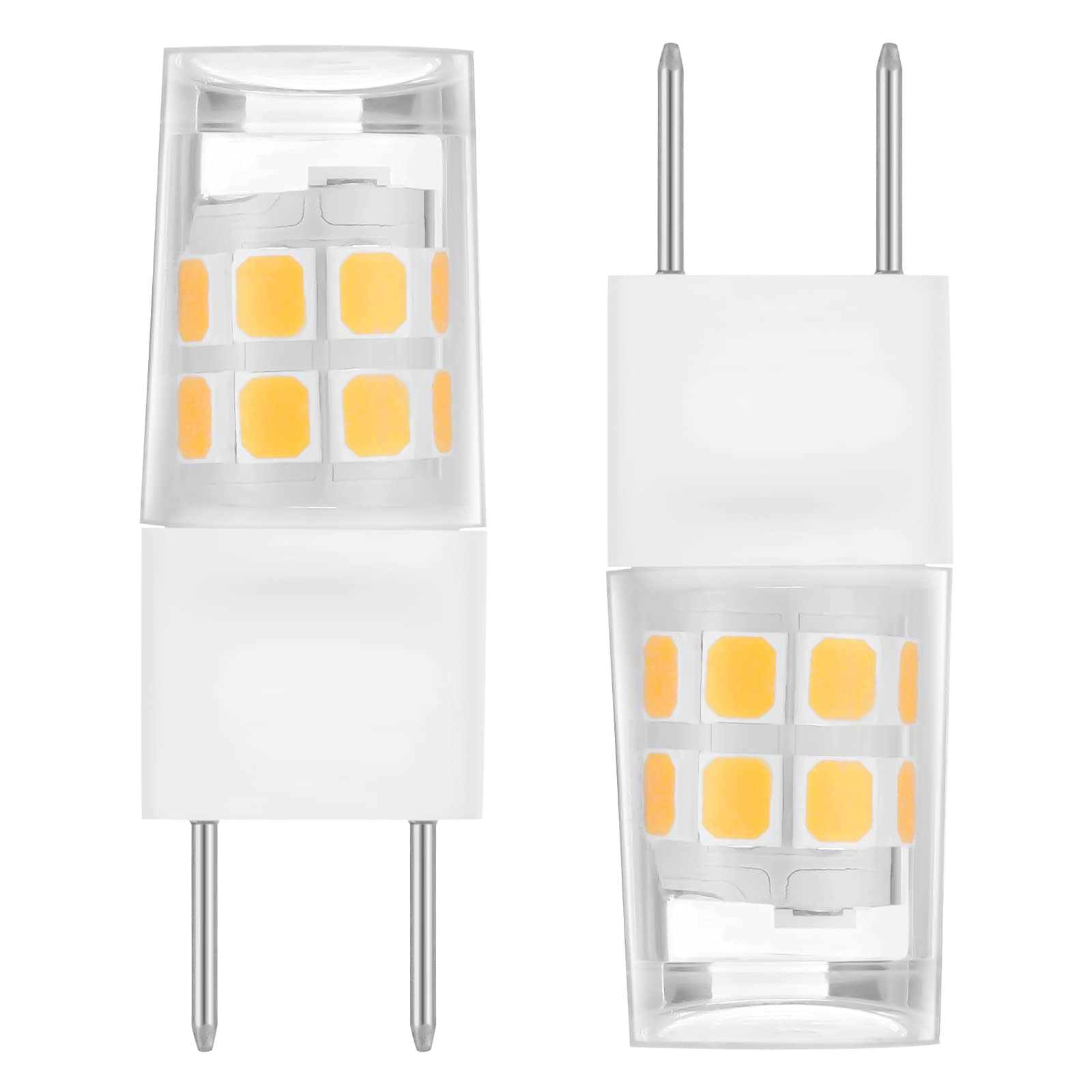 JSMIECO G8 LED Bulbs G8 Base Bi-pin Xenon JCD Type LED 120V 20W-25W Halogen Lamp Bulb for Under Cabinet GE Microwave Oven Under Counter Kitchen Lighting (Pack of 2)