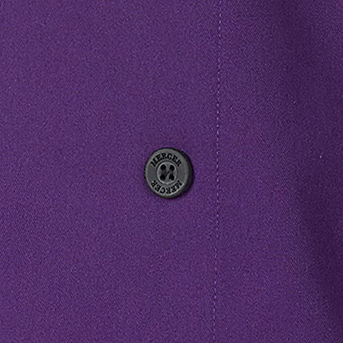 Mercer Culinary Millennia Men's 3/4 Sleeve Cook Jacket, Purple w/Black, 1X