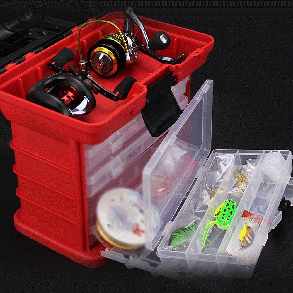 LMMDDP Multifunctional Fishing Box 4-layer Storage Box Storage Box Fishing Tool Box Fishing Collection Box