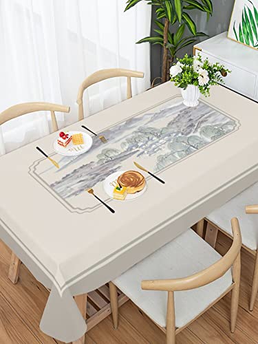 Modern Minimalist Chinese Tablecloth Waterproof Classical Tablecloth Coffee Tablecloth Rectangular Wedding Decor Table A7 140x210cm