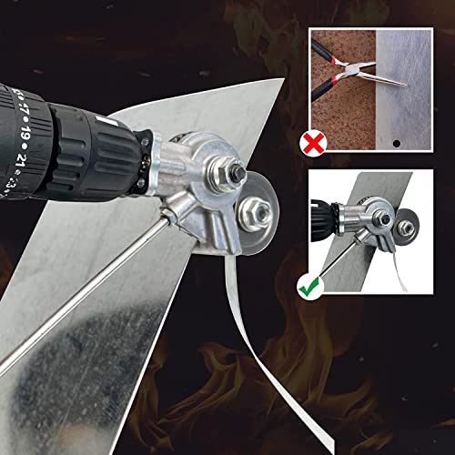 Metal Nibbler Drill Attachment, Electric Drill Plate Cutter, DIY Metal Drill Attachment, Safe and Durable Drill Accessory for Metal Cutting