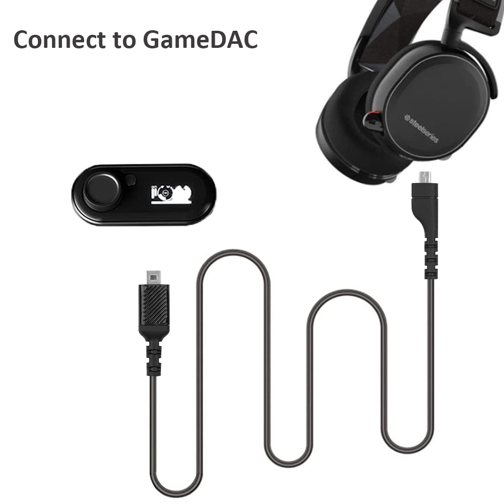 LecLooc Replacement for Arctis Headset Cord, Replacement Audio Cord Compatible with Arctis 3, Arctis 5, Arctis 7, Arctis Pro Wireless, Sound Card ChatMix, Arctis Pro Gaming Headset