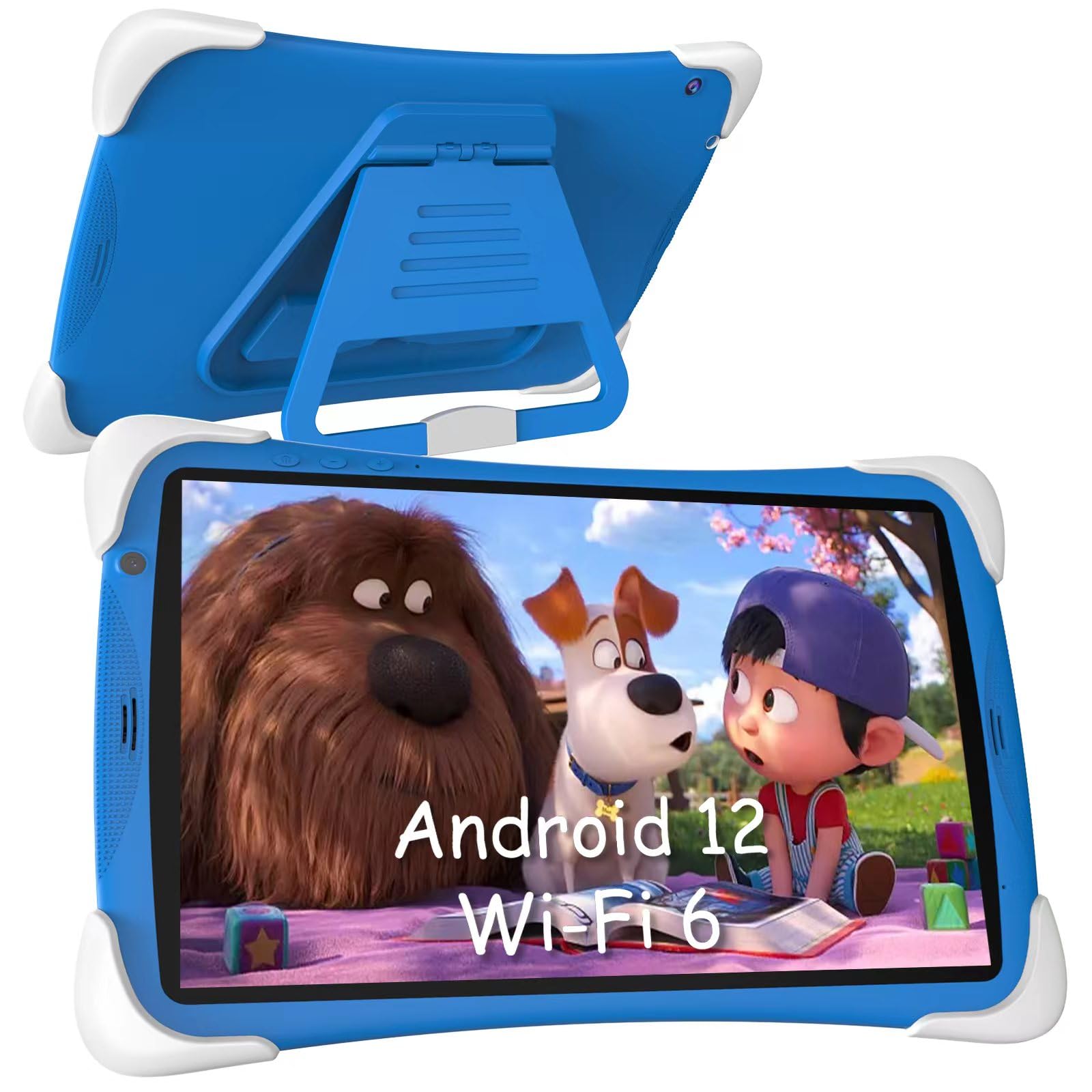 HOTTABLET Kids Tablet 10 inch, Android 12 Tablet for Kids, Parental Control Toddler Tablets, 32GB ROM 512GB Expand, Kids Apps Pre-Installed, Dual Camera, WiFi-6, Shockproof Kickstand Case