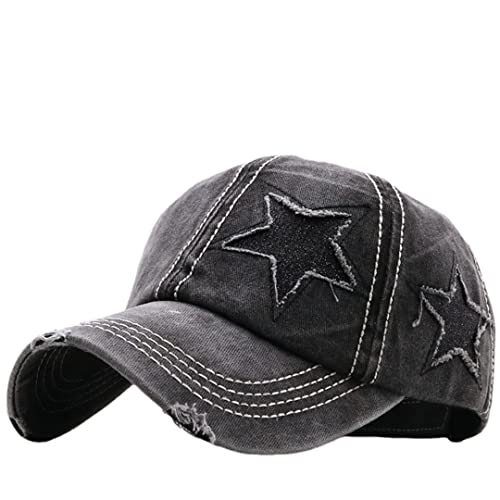 XPONNI Y2k Hats Y2K Cap Grunge Accessories Slouchy Hats for Women Y2k Clothes Y2k Aesthetic Hats (Black,One Size)