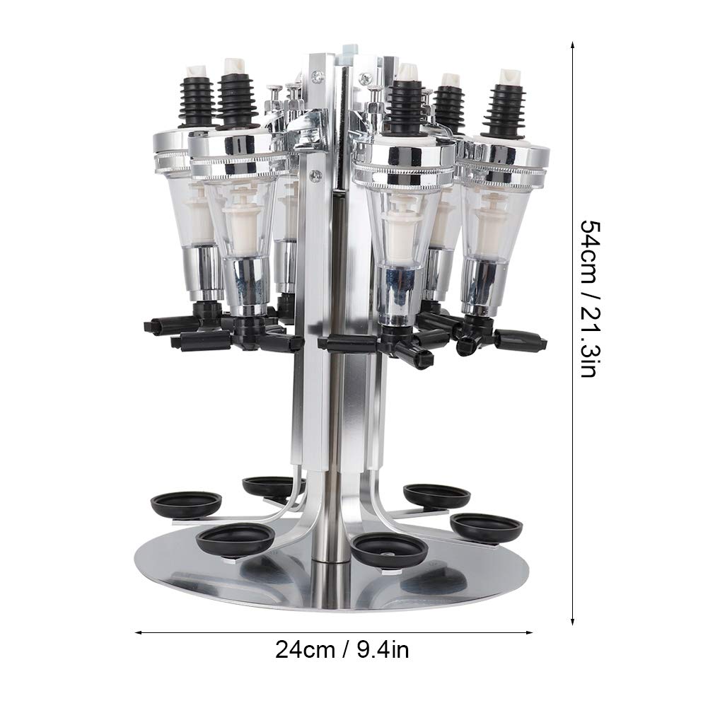 Liquor Dispenser Alcohol Dispenser Bar Dispenser Bottle Liquor Dispenser Bar Rotating Liquor Holder 6 Bottle Professional Alcohol Dispenser Station