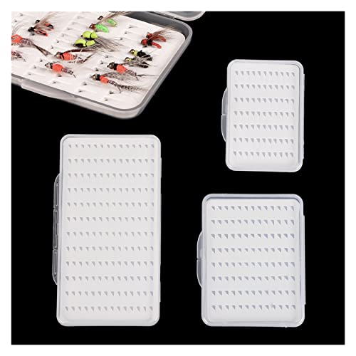 MEFESE Fly Hook Box Fly Fishing Hook Box with Foam Waterproof Durable Fishing Gear Transparent S M L Size Fishing Tackle Box