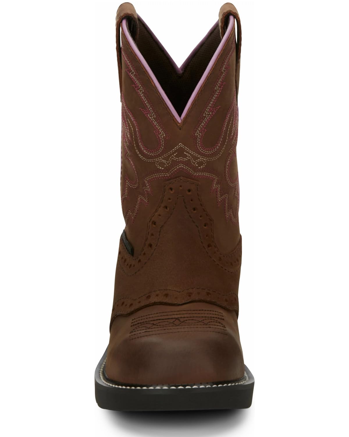 Justin Women's Wanette Western Work Boot Steel Toe Distressed Brown 7.5 M US