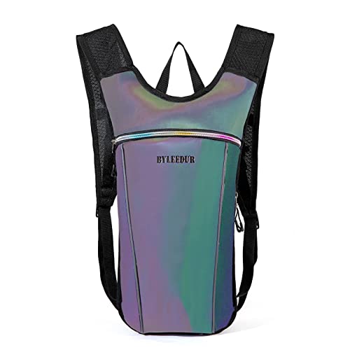 Hydration Backpack with 2L Water Bladder for Men & Women Suitable for Festivals, Raves, Hiking, Biking, Climbing, Running, Outdoors and More (Tin Grey)