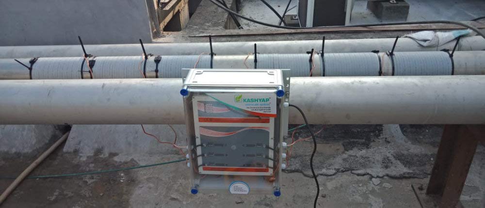 KASHYAP K200 Hard Water Mineral Descaler (up to 10 inch pipes / 1,100 GPM) with water softener and clean water benefits