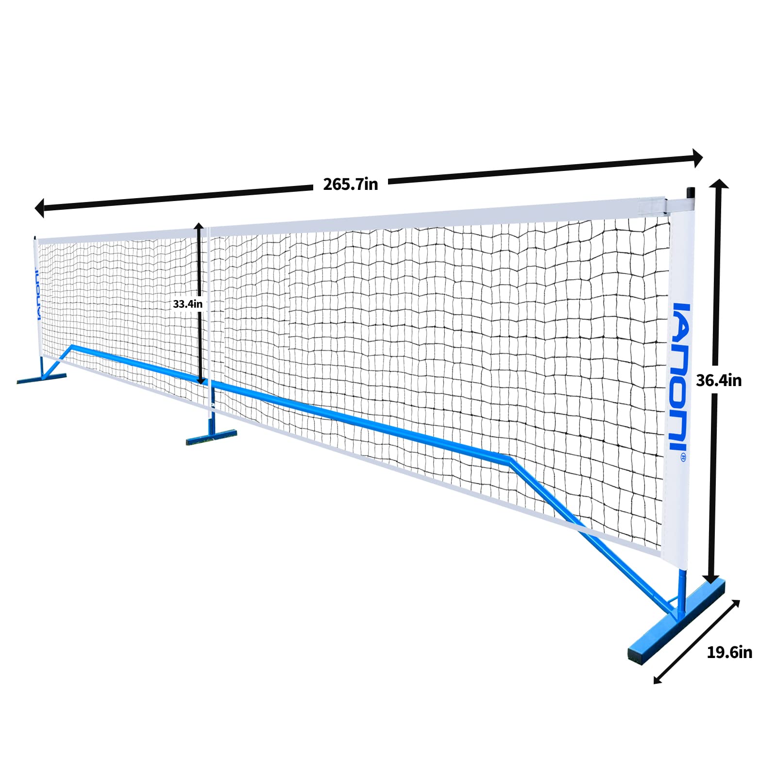 KUIWA Pickleball Net Set with 4 Paddles(Includes Metal Frame +10FT Pickleball Net + 4 Pickleball Paddles + 4 Pickleball Balls + Rules Sheet in Carry Bag)