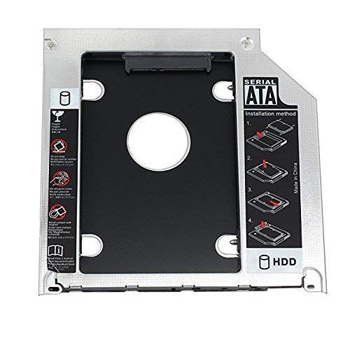 HOPEMOB Caddy Adapter for Second SSD 3/8" 9.5 mm Hard Drive HP DELL Sony Samsung Acer ASUS (9.5 mm MacBook)