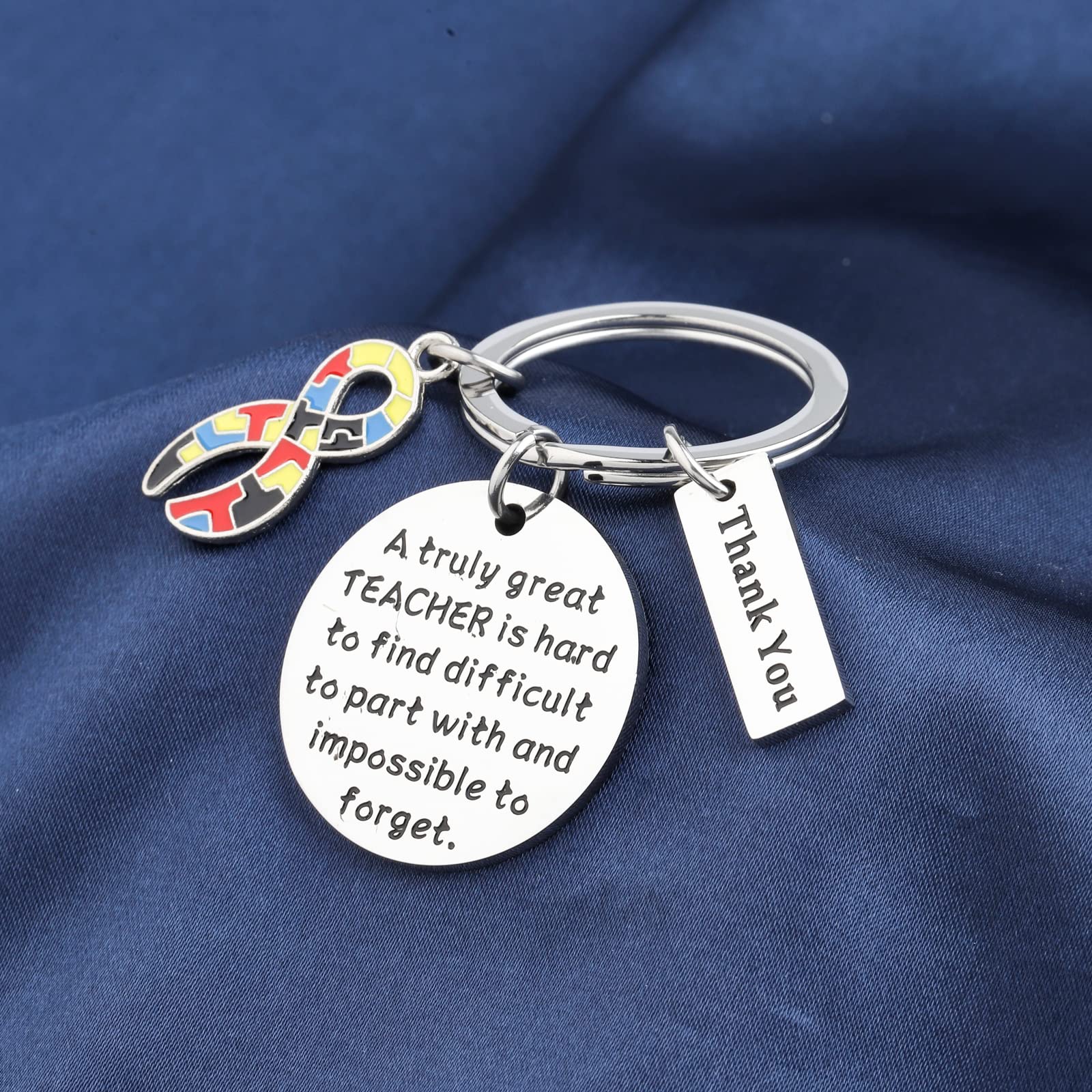 KUIYAI SPED Appreciation Gift Autism Teacher Keychain Autism Awareness Gift Special Education Gift Autistic Gift(AutismTeacherK)