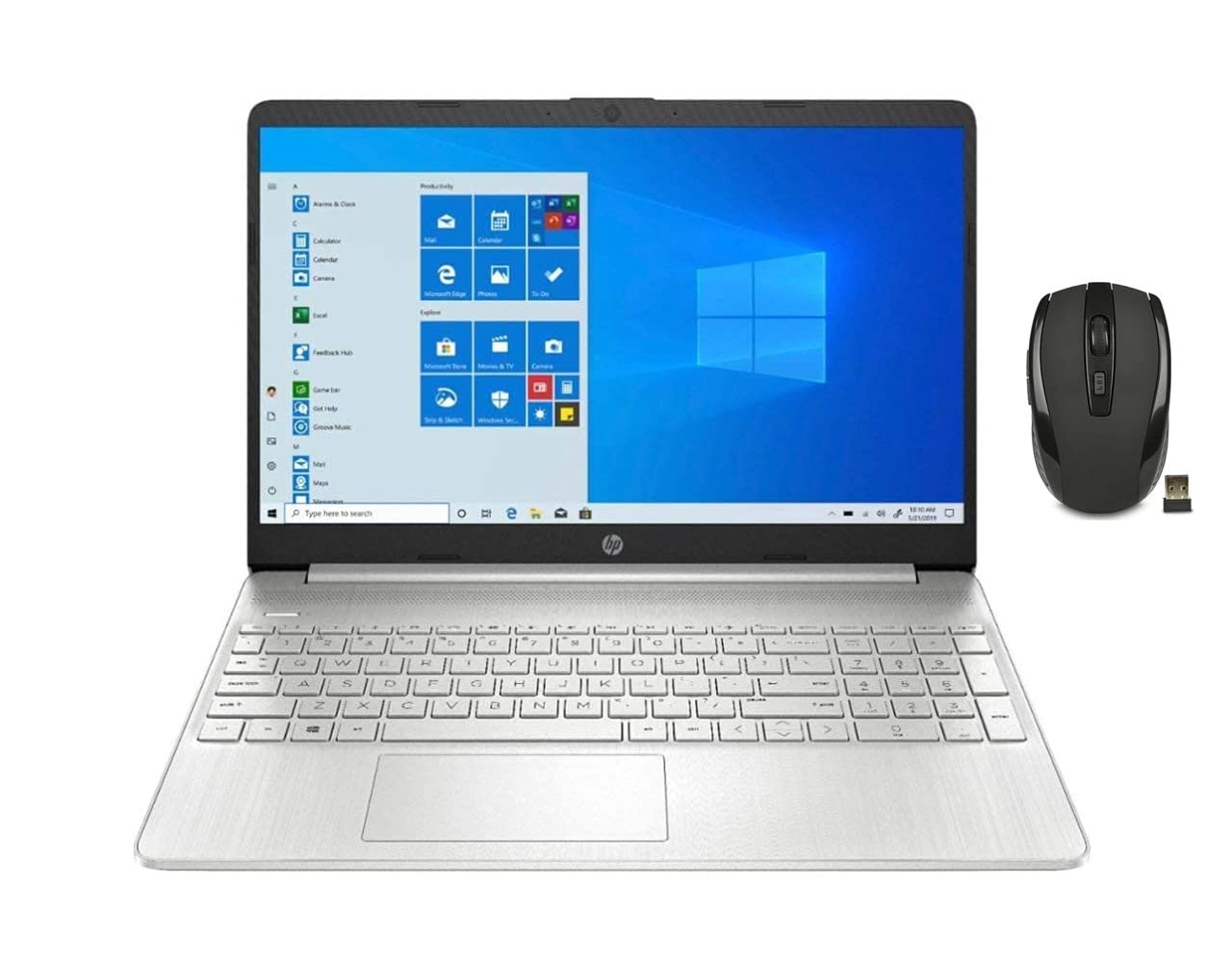 HP Pavilion 15.6" FHD Touchscreen IPS Micro-Edge Display Laptop | AMD Ryzen 7 4700U 8-Core | AMD Radeon Graphics | Windows 10 S (Silver, 32GB DDR4 | 1TB SSD | Wireless Mouse)