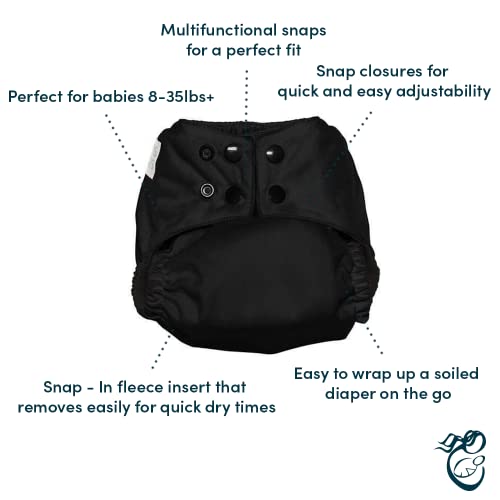 Nicki's Diapers One Size Ultimate All in Snap Cloth Diaper | Adjustable, Washable, and Reusable for Baby Boy or Girl Built Inserts Machine Washable (Cracking Up) (CDAIONDOSULSN)