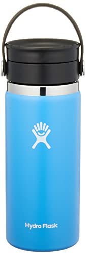 Hydro Flask 5089132 Vacuum Bottle, Cold and Heat Retention, 16 oz (473 ml), Flexship, Wide Mouse, 3 Pacific