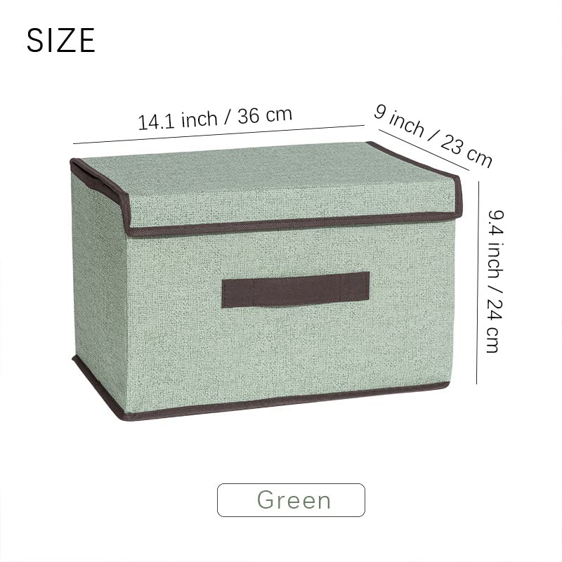 MRSOHRET Large Toy Box Storage Organizer,Stackable Toy Chest and Toy Storage Bins With Lids For Fidget Toy Pack, Playroom,Home Organization,Clothes (Green)