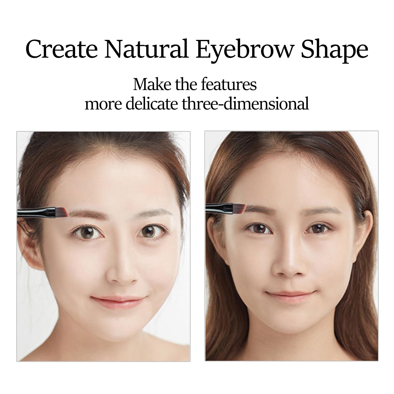 Jutqut Eyebrow Powder Makeup Kit, 3 Colors Eye Brow Tinted Powder Palette, Dark/Light Brown Brow Powder Filler to Shape Natural Eyebrows, Long-Lasting Waterproof Eyebrow Makeup Kit -Set 02