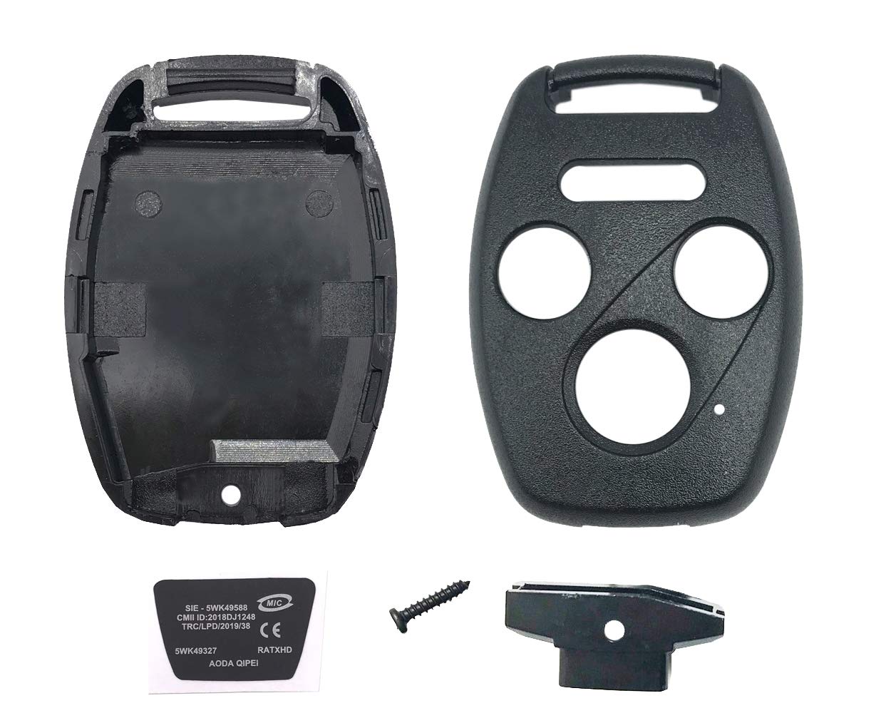 Horande Replacement Key Fob Cover Case fit for Honda 2003-2014 Accord 2006-2013 Civic 2009-2015 Pilot 2005-2006 CR-V Ridgeline Odyssey Keyless Entry Remote Key Fob Shell