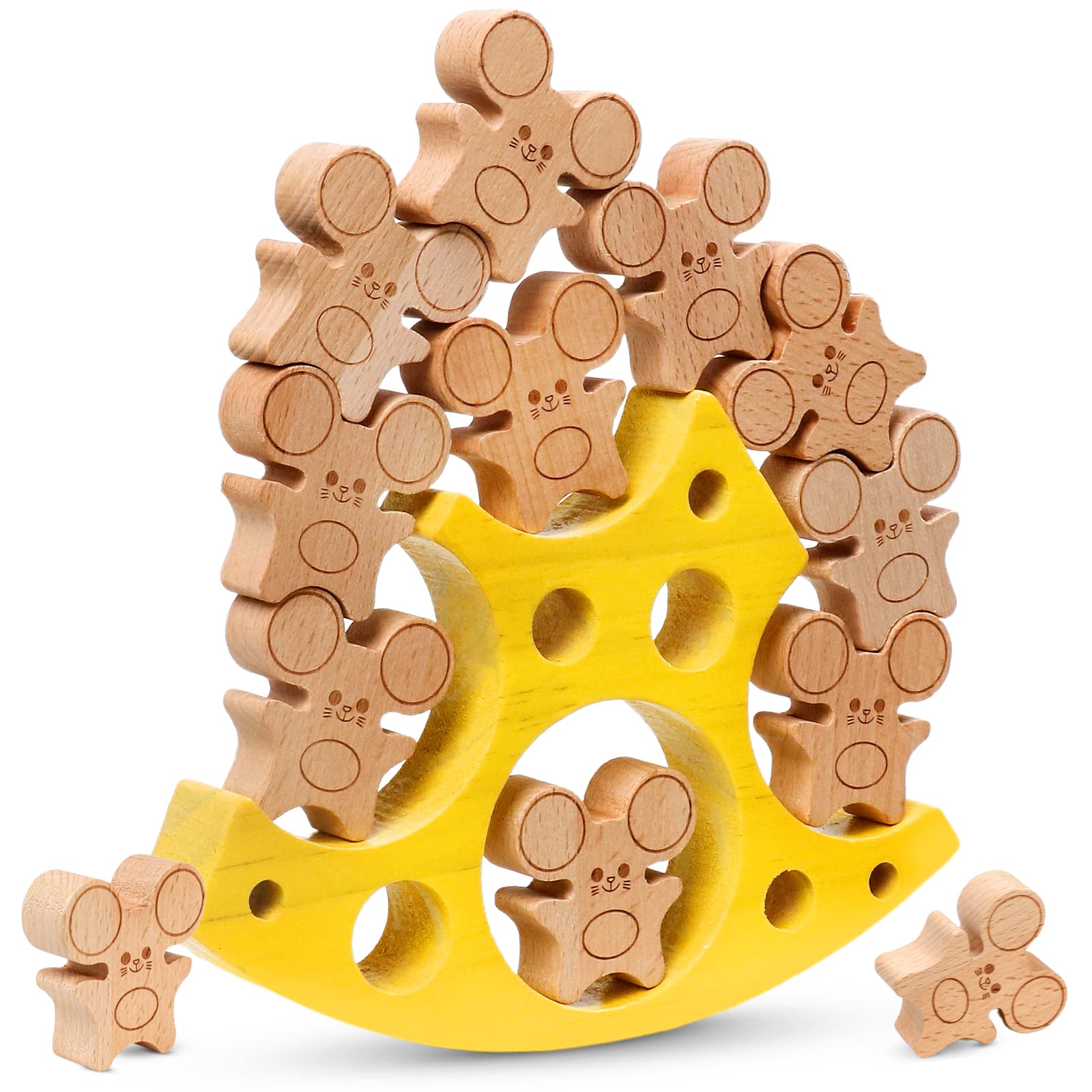 NAODONGLI Wooden Stacking Toys for Kids