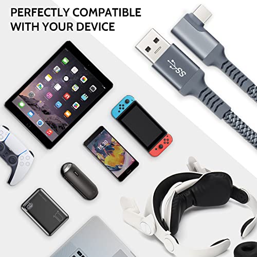 KRX Link Cable Compatible for Oculus Quest 2 20ft, Fast Charing & PC Data Transfer USB C 3.2 Gen1 Cable for VR Headset and Gaming PC (Renewed)