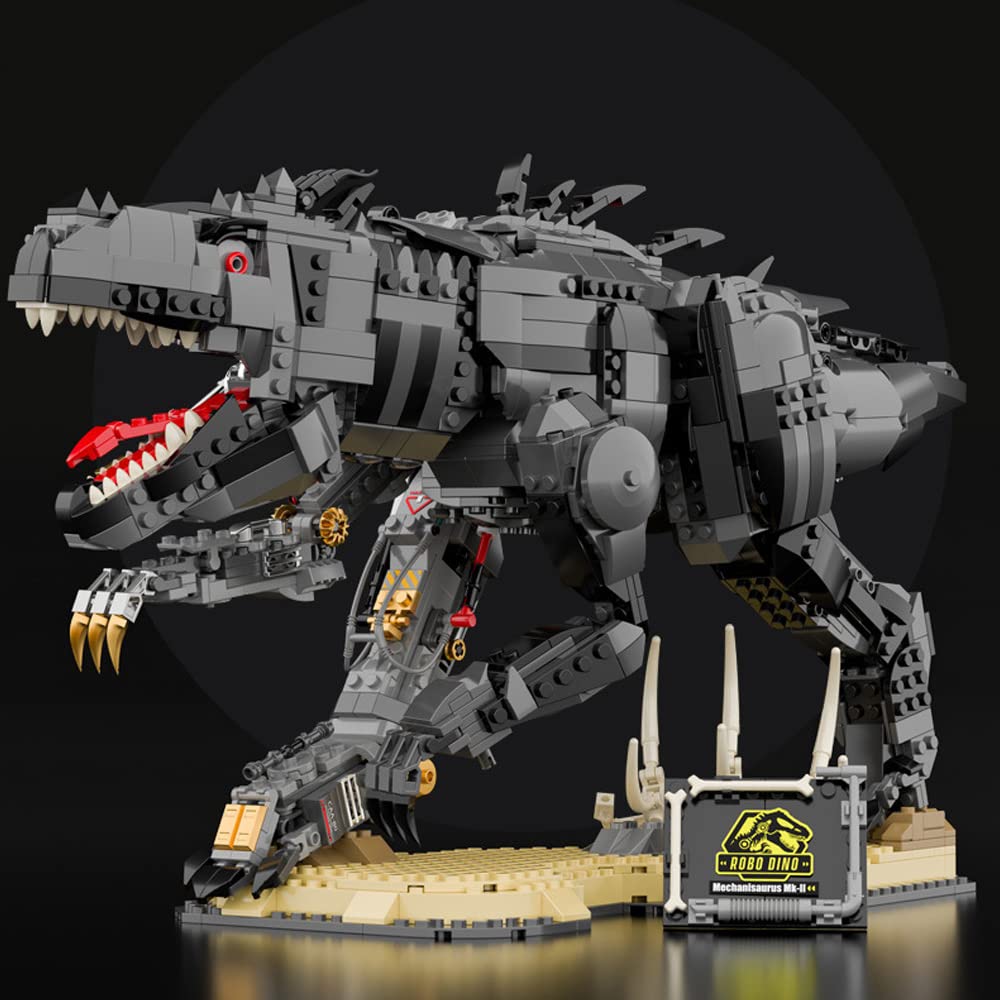 MISINI 8101-2 Dinosaur Building Kit, 1437/pcs Mechanical T-Rex Building Set, Compatible with Lego,Cool Collectible Display Dinosaur Toys Building Blocks Set, Creative Bricks Gift for Adults Teens
