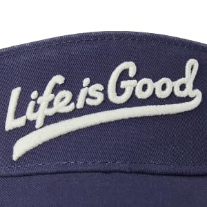 Life is Good. Women's LIG Ballyard Visor Cap, Darkest Blue