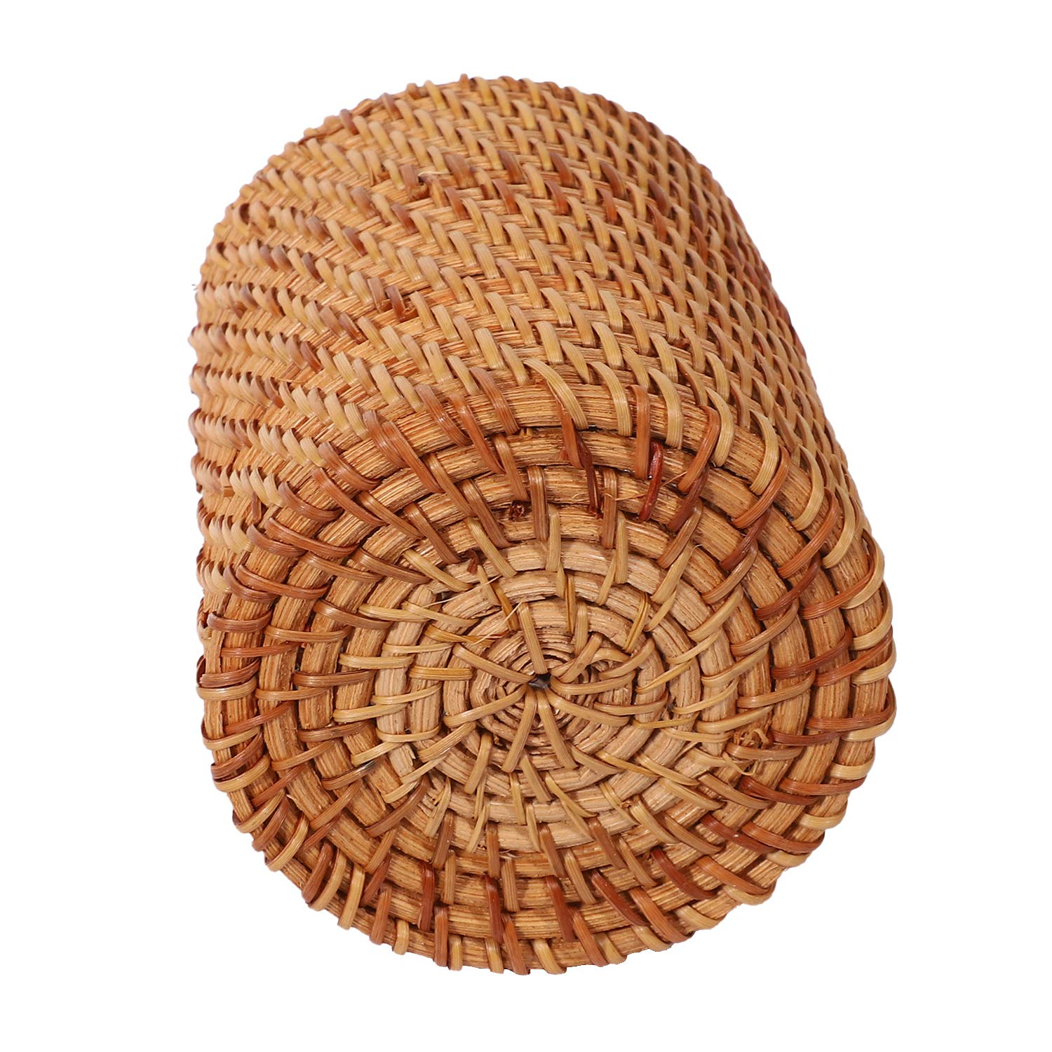 Pasuihcay Rattan Chopsticks Tube Shovel Spoons Bucket Dinner Knives Forks Tableware Storage Box Home Storage Baskets Organizer A