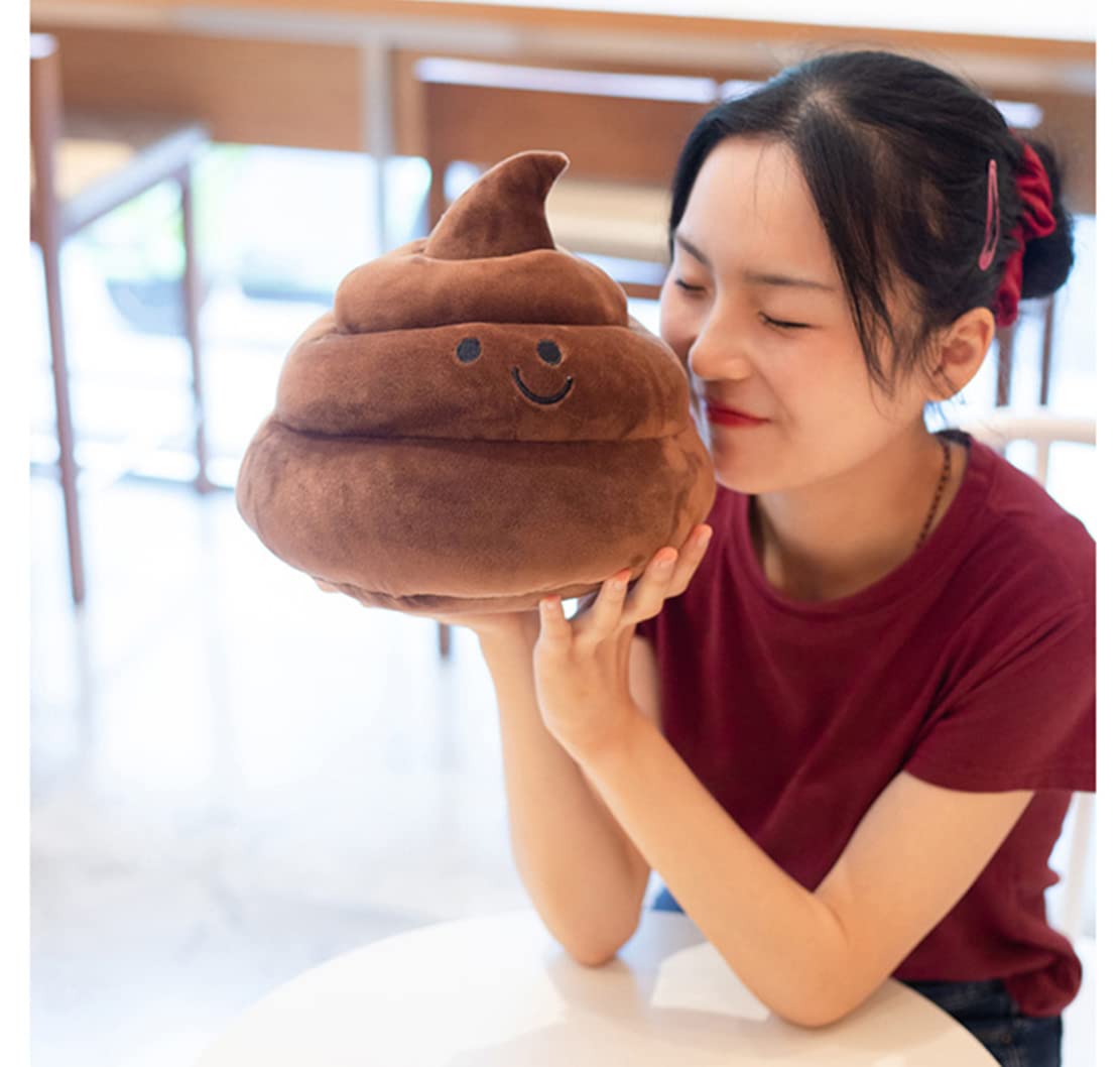 Maxpetus Lovely Plush Simulation Poop, Spoof Gifts, 3D Funny Decoration Pillow (10in, Brown)