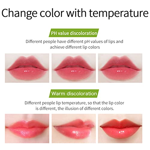 Hydrating Lip Balm, Magic Color Changing Lipstick, Long Lasting Color Change Lip Gloss Mood Lipstick For Women （Peach）