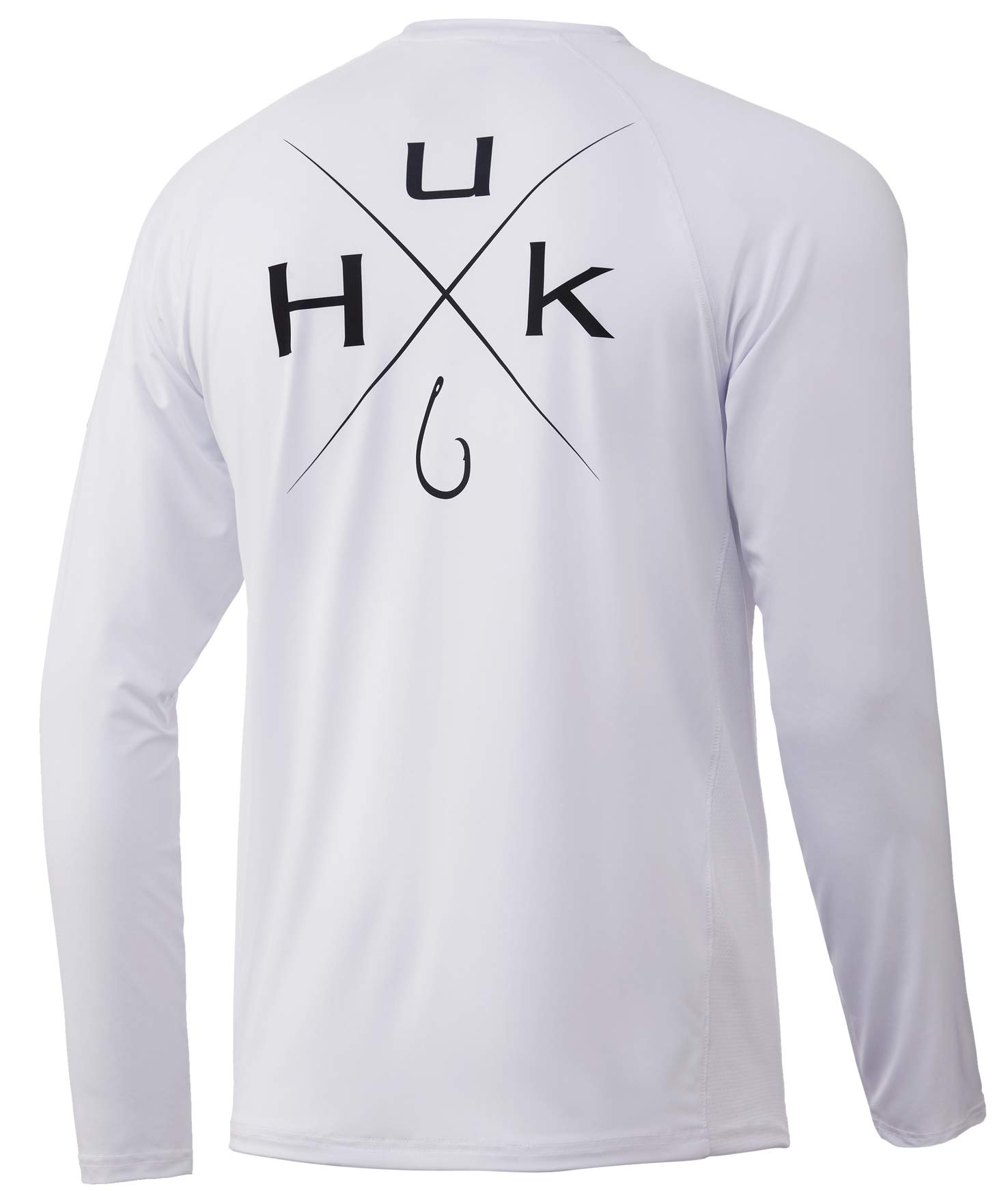 Huk Men's Pursuit Long Sleeve Sun Protecting Fishing Shirt, X Mark-White, XX-Large