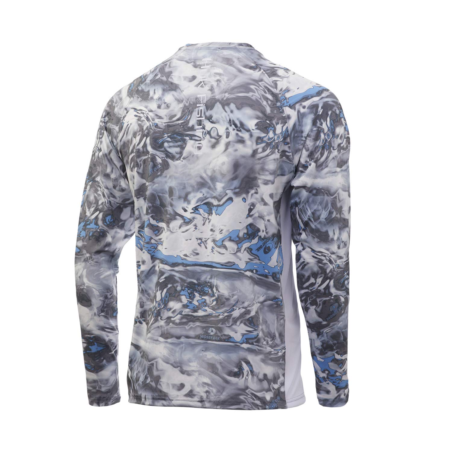 Huk Men's Pursuit Camo Vented Long Sleeve 30 UPF Fishing Shirt, Mossy Oak Hydro Standards, X-Large