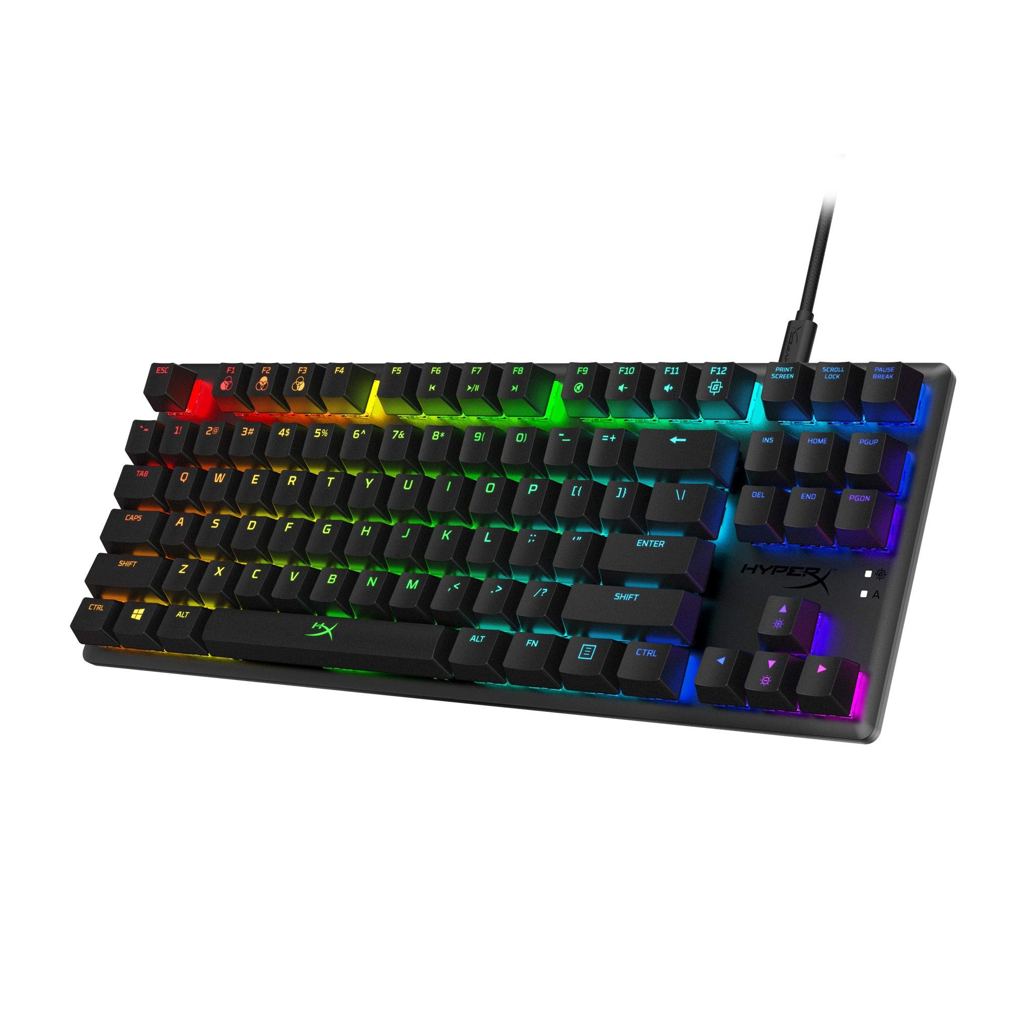 HyperX Alloy Origins Core - Tenkeyless Mechanical Gaming Keyboard, Software Controlled Light & Macro Customization, Compact Form Factor, RGB LED Backlit, Linear HyperX Red Switch,Black
