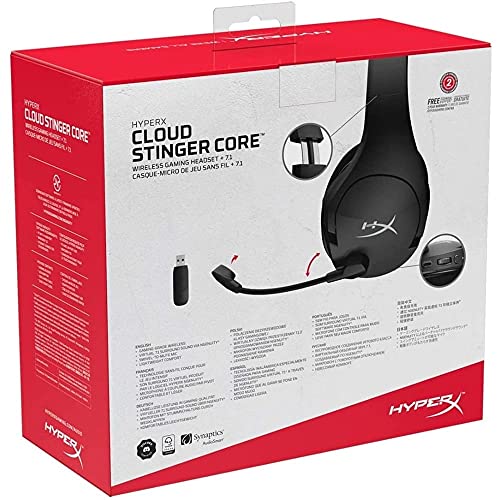 HyperX Cloud Stinger Core β Wireless Lightweight Gaming Headset, DTS Headphone:X spatial audio, Noise Cancelling Microphone, For PC, Black