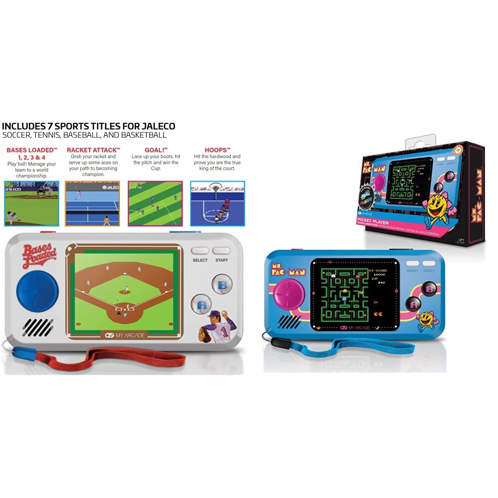 My Arcade Bases Loaded Pocket Player + Ms. Pac-Man Pocket Player Bundle