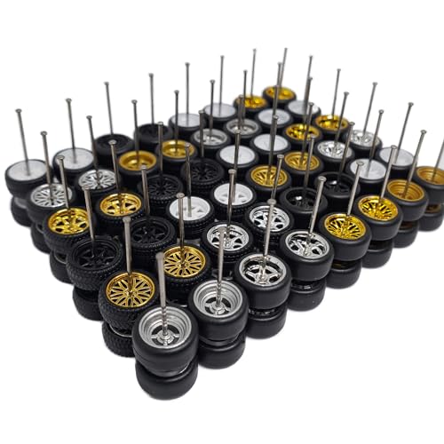 Mixed/Random Real Riders Wheels Rims Tires Set for 10 Cars for Hot Wheels/Macthbox 1/64 Scale