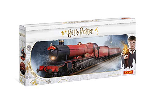Hornby Hobbies Warner Brother's Harry Potter Hogwarts Express Electric Model Train Set HO Track with US Power Supply R1234M, Red & Black