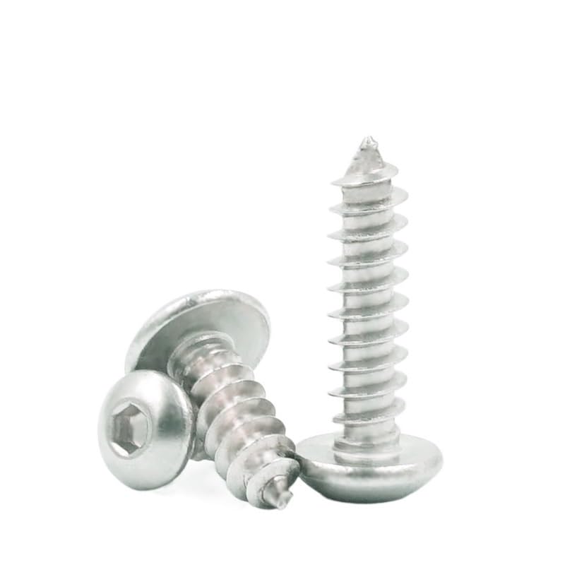 Hexagon Socket Screws 10pcs 304 Stainless Steel pan Head Hexagonal/semi-Round Head Round Cup Hexagonal self-Tapping Round Head Hexagonal self-Tapping Screws (Size : M5*12)