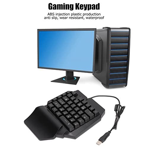 One Handed Mechanical Keyboard, One Handed Gaming Keyboard Durable Anti Slip Ergonomic Design for Mobile Computer