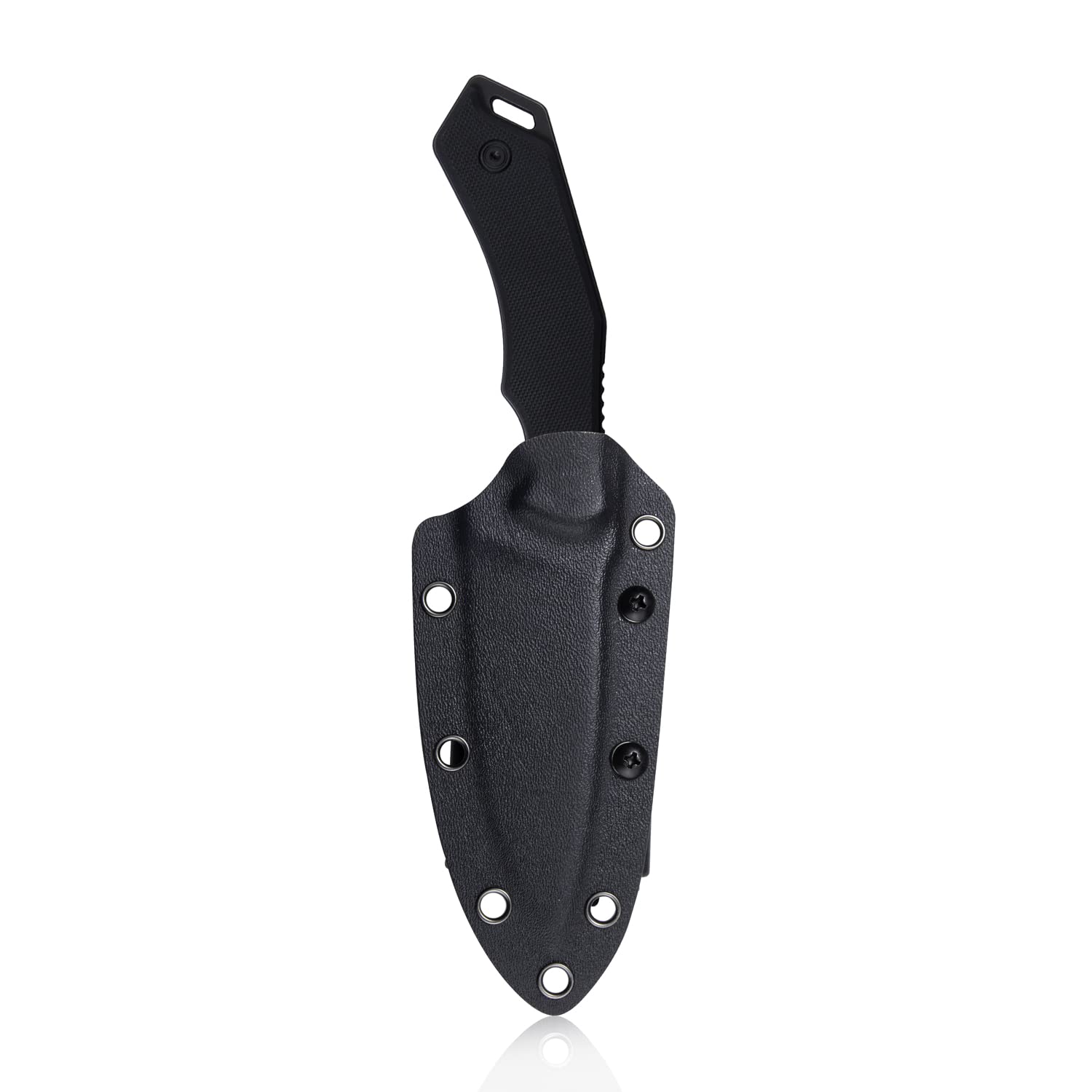 KUBEY Orthodox KU2108 Fixed Blade Work Knife, Outdoor Utility Knife with 4.02-Inch 14C28N Sandvik Blade G10 Handle, w/Kydex Sheath Ideal for Camping Hunting Hiking (Darkwashed)