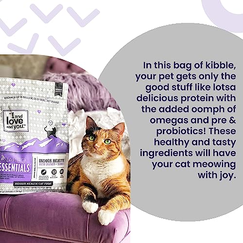 I and love and you Naked Essentials Dry Cat Food - Chicken + Pumpkin for Digestive Support - Grain Free, Real Meat, Prebiotics + Probiotics, 3.4lb Bag