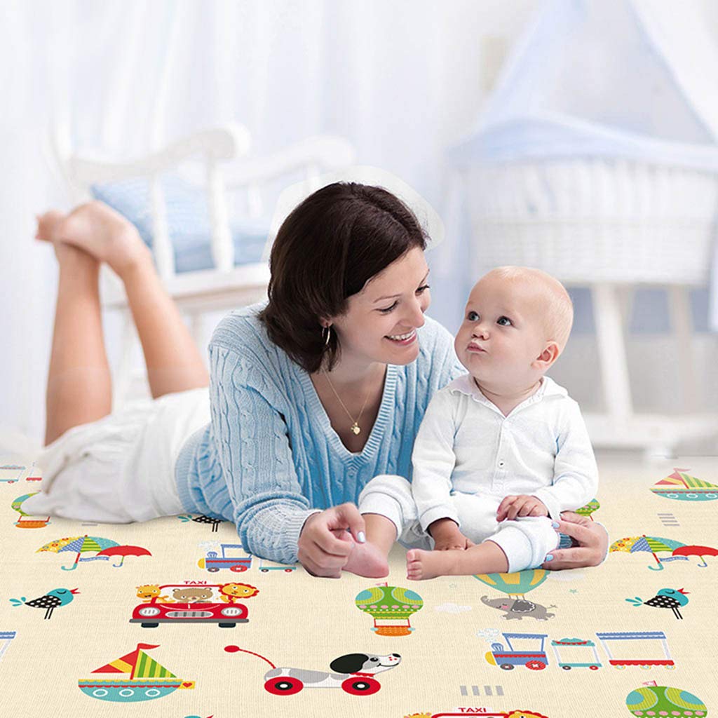 KANGMOON Play Mat, Folding Mat Baby Crawling Mat Kids Playmat Waterproof Non Toxic for Babies, Infants, Toddlers, 71"x59"x0.2'' - Non-Toxic,Cushioned,Reversible Double-Sided