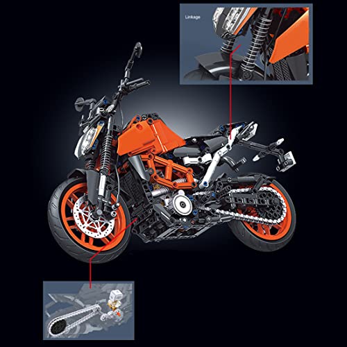 JANN Technic Motorcycle Building Kit, Road Motorcycle Collectible Model Construction Toys Compatible with Lego, Creative Gift for Kids and Adults (718 Pieces)