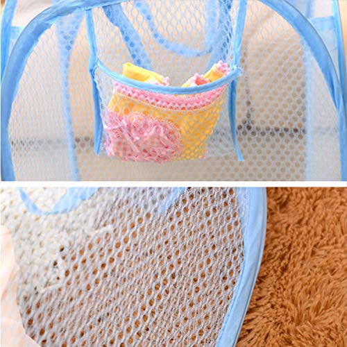 Yardwe Popup Mesh Laundry Basket, 1PC Collapsible and Portable Clothes Washing Laundry Hamper for Laundry Room, Bathroom, Kids Room, College Dorm or Travel (Black)
