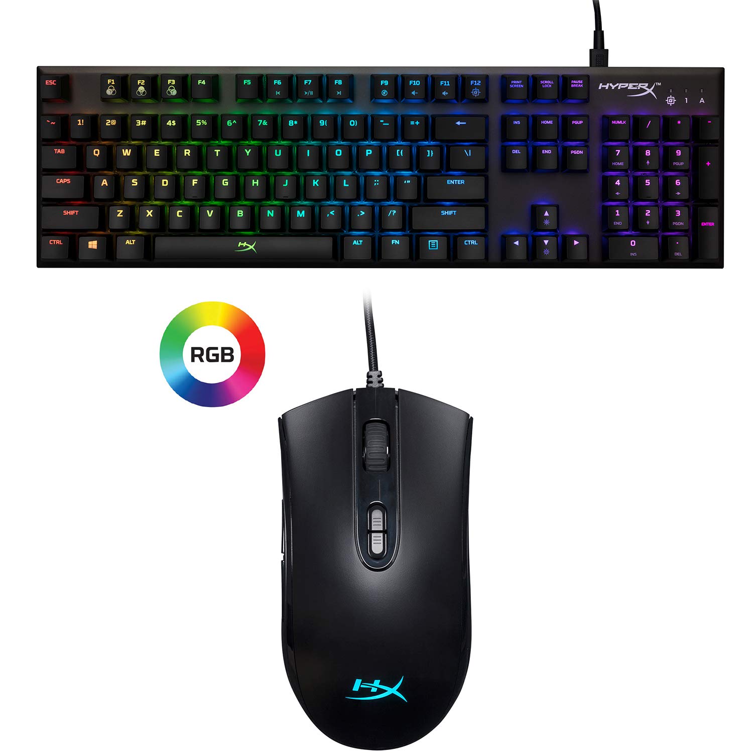HyperX Alloy FPS RGB - Mechanical Gaming Keyboard and HyperX Pulsefire Core - RGB Gaming Mouse