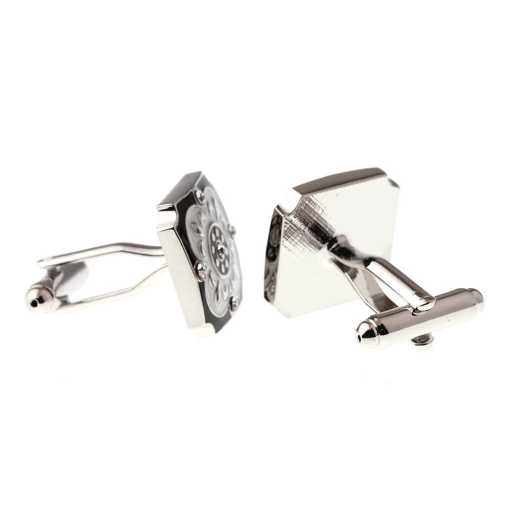 Men's Shirt Cufflinks Square Vintage Carved Men's Cuff French Shirt Sleeve Stud Cuff