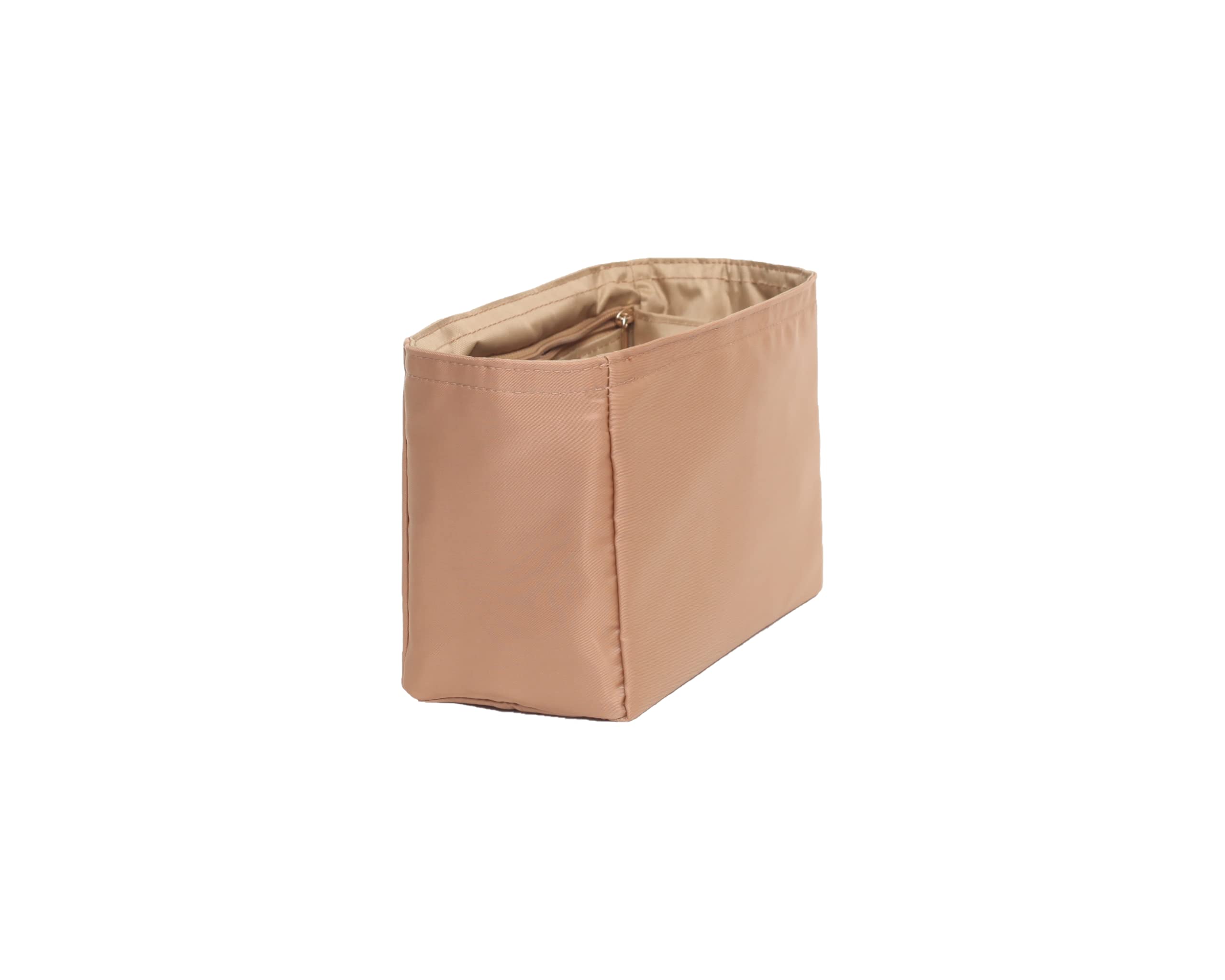 KEEPBLING Nylon Bag in Bag for Goyard Anjou Mini Organizer Inner with a Zipper Closer Waterproof (SAND)