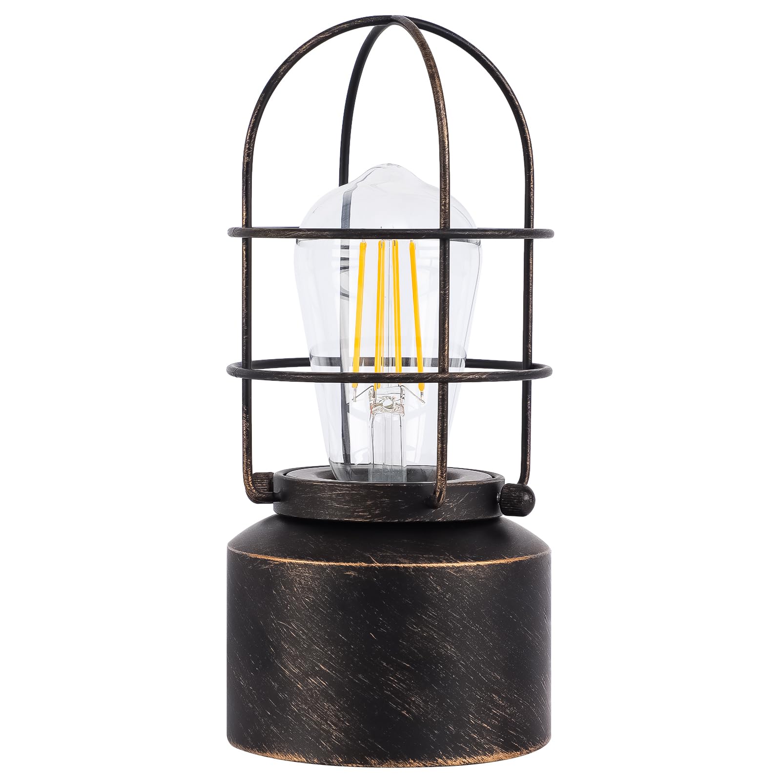 Haian Support ๐ฆ๐บ๐ฎ๐น๐น ๐ง๐ผ๐๐ฐ๐ต ๐ง๐ฎ๐ฏ๐น๐ฒ ๐๐ฎ๐บ๐ฝ for Small Spaces - 3 Way Dimmable Industrial Bedside Lamp - Steampunk Antique Nightstand Desk for Bedroom, Living Room (Bulb Included)