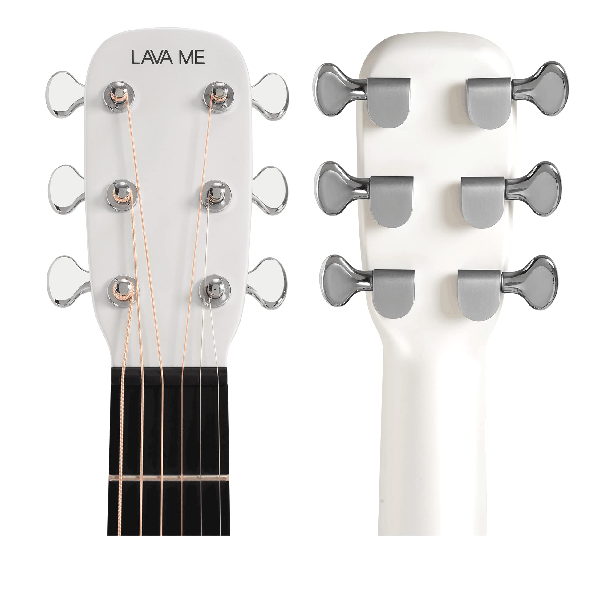 LAVA ME 3 Smartguitar, Carbon Fiber Acoustic Guitar with Tuner, Recording and Beat Functions, Multiple Performance Effects, Suitable for Beginners, Adults, Right Travel Guitar(White 36 inch Space Bag)