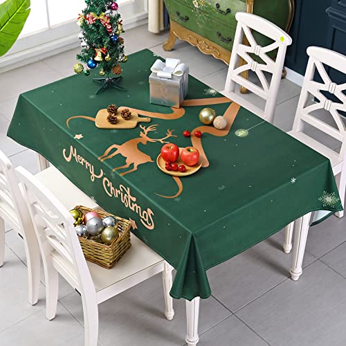 MLQL Christmas Party Wedding Decoration Tablecloth Rectangle Waterproof Living Room Coffee Table Table Cover A7 140x210cm