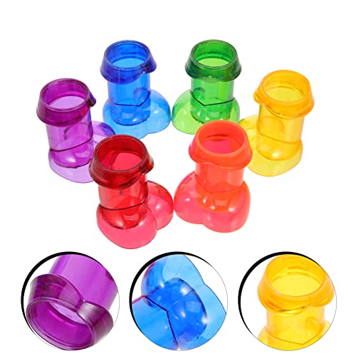 HOLIDYOYO 6Pcs Funny Wine Glass πππ§π’Ε‘ Shape Whiskey Glasses Champagne Glasses Wine Cup Novelty Drinking Cup Decoration for Bars Night Clubs